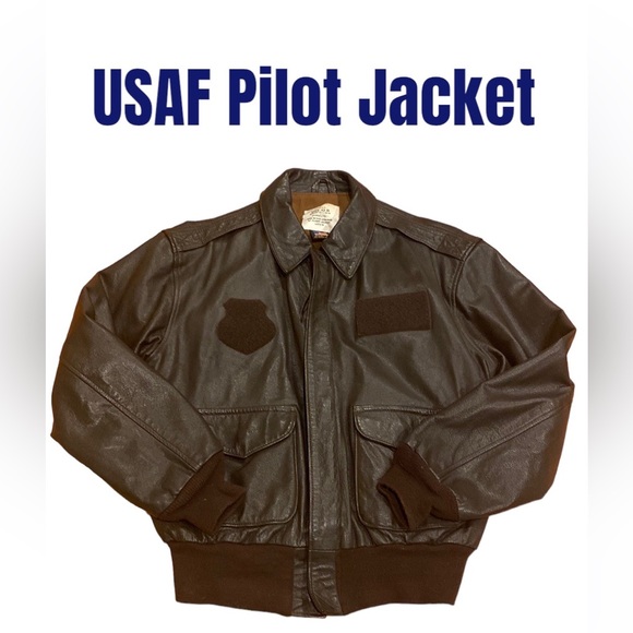Jackets & Coats | Authentic Usaf Flight Pilot Jacket Vintage Military ...